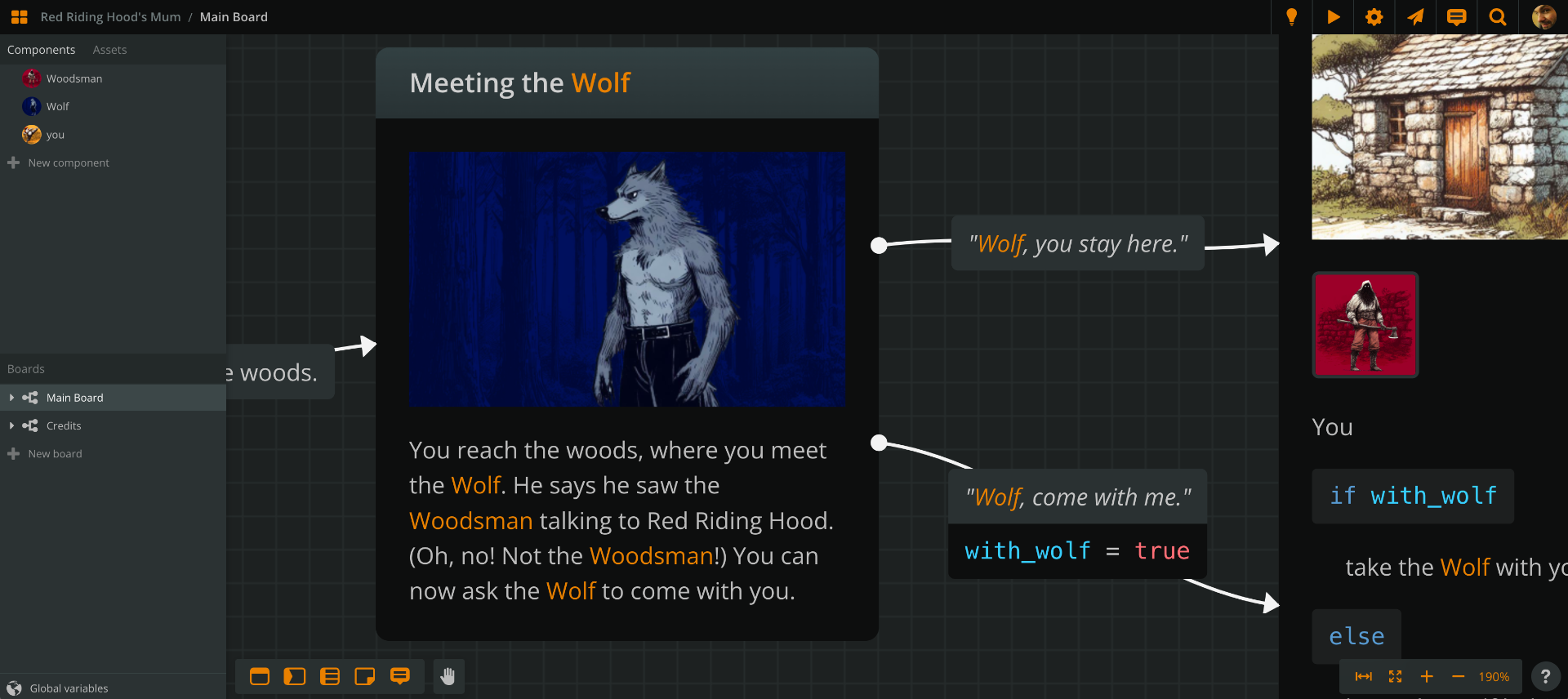 Write your interactive story in Arcweave